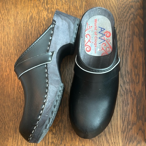 Shoes | World Of Clogs Black Mule Clog | Poshmark